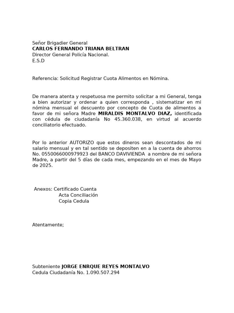 Solicitud Ditah | PDF