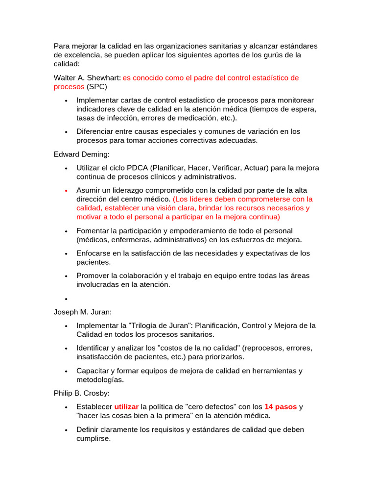 Calidad 6 Gurus | PDF | Calidad (comercial)