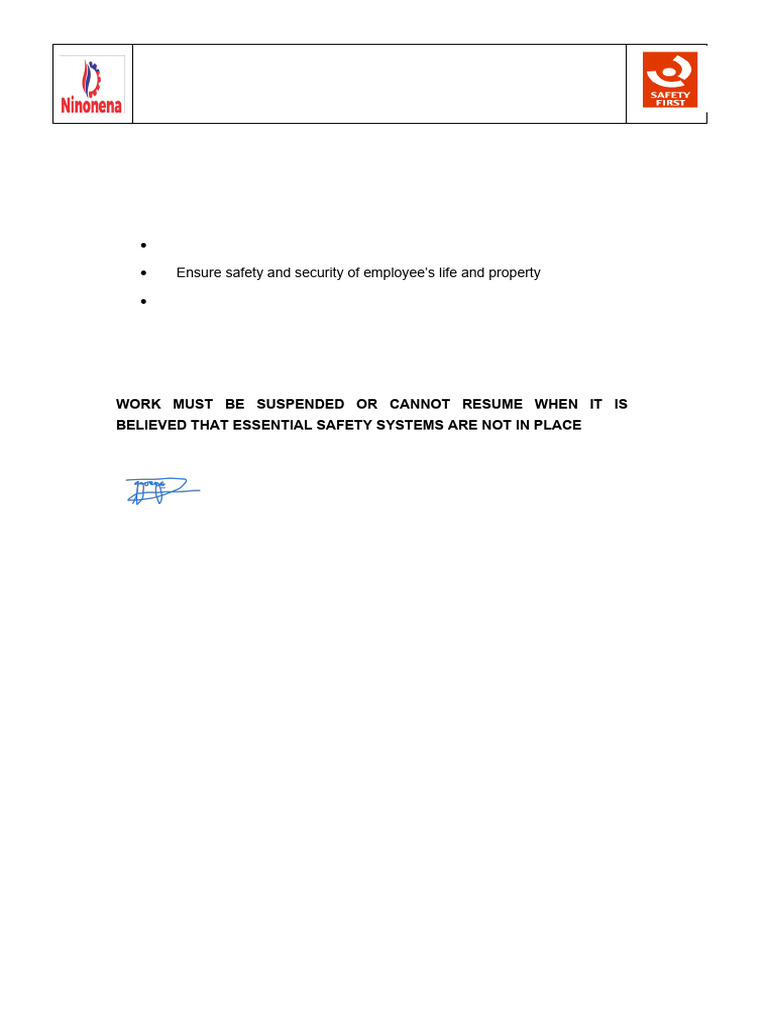 Stop Work Policy | PDF