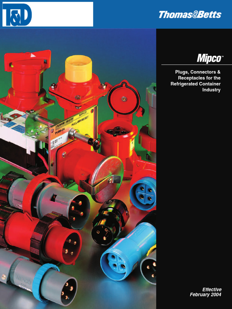 Thomas and Betts Plugs Sockets and Connectors For Reefer Containers ...
