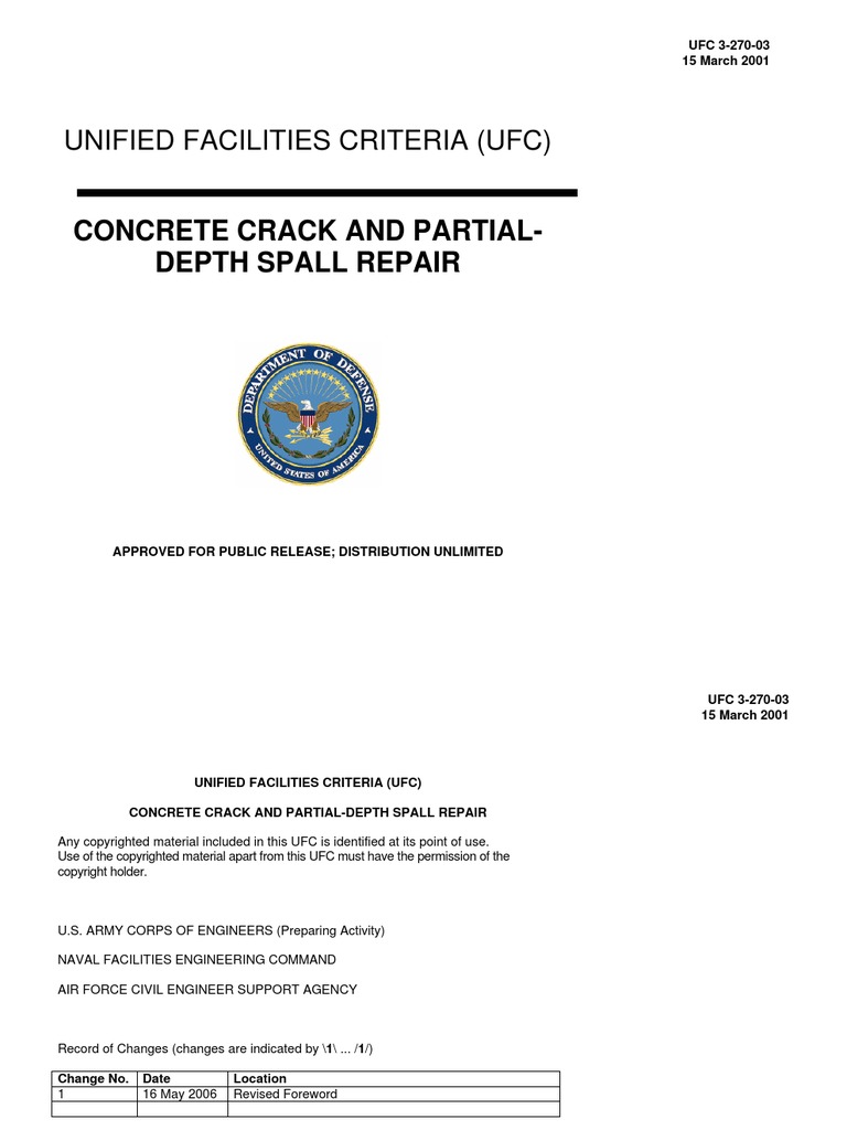 Concrete Crack and Partial-Depth Spall Repair | PDF