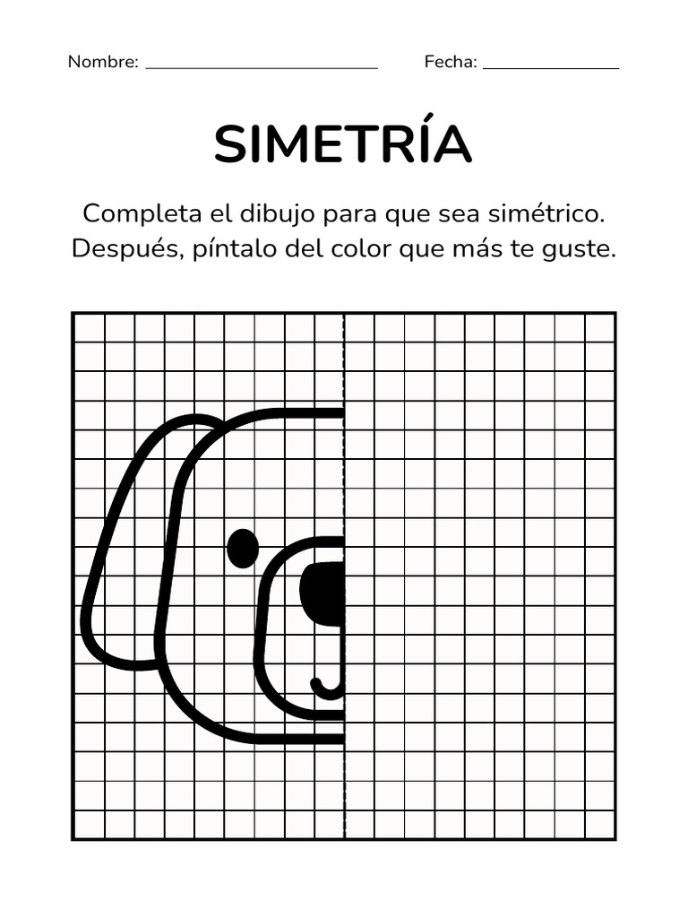 Hoja de Trabajo Simetría | PDF
