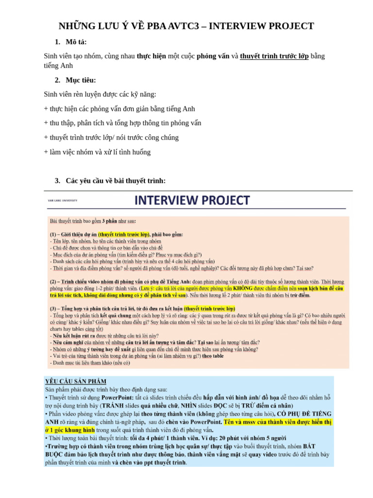 Pba Avtc3 - Interview Project - L P 43-58-59 | PDF