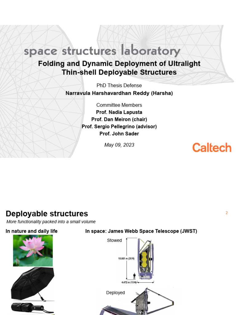 Caltech PHD Thesis Defense Presentation | PDF | Finite Element Method | Deformation (Engineering)