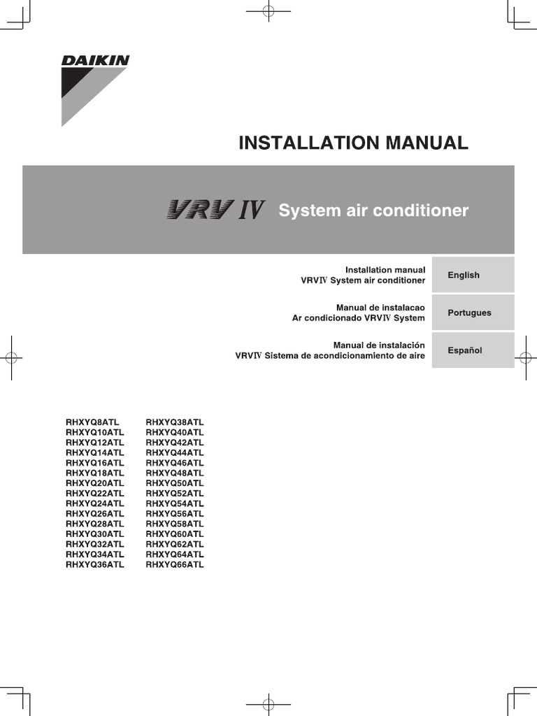 VRV Inova - Manual de Instalação | PDF