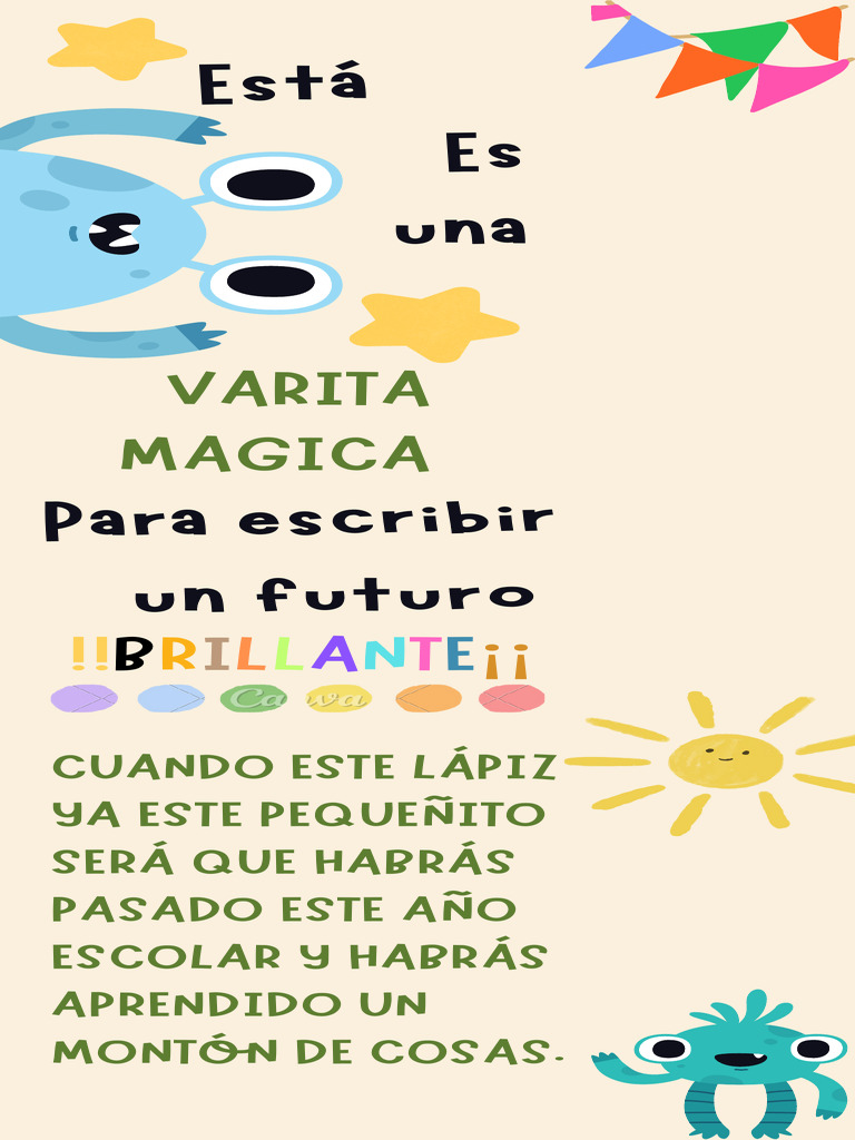 Marcapáginas Monstruos Ilustrado Infantil Colorido | PDF