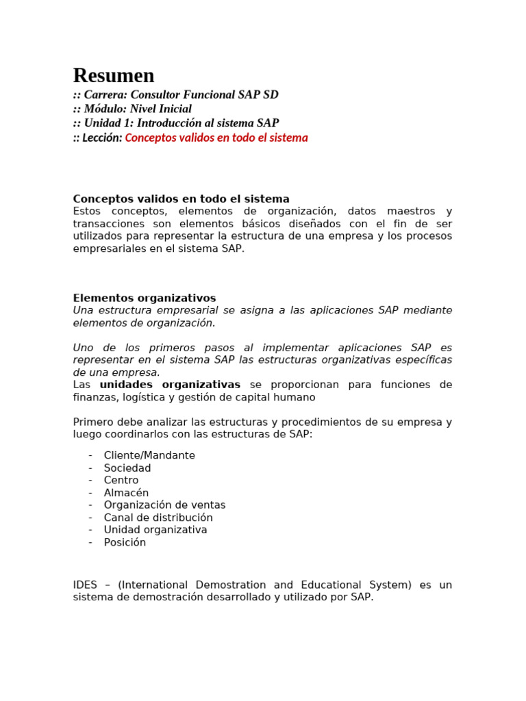 Conceptos Validos en Todo El Sistema SD | PDF | Business | Datos