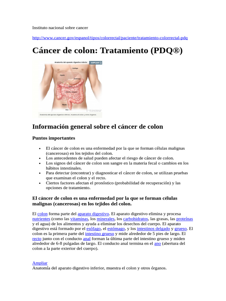 Cancer Colon | PDF | Metástasis | Cáncer