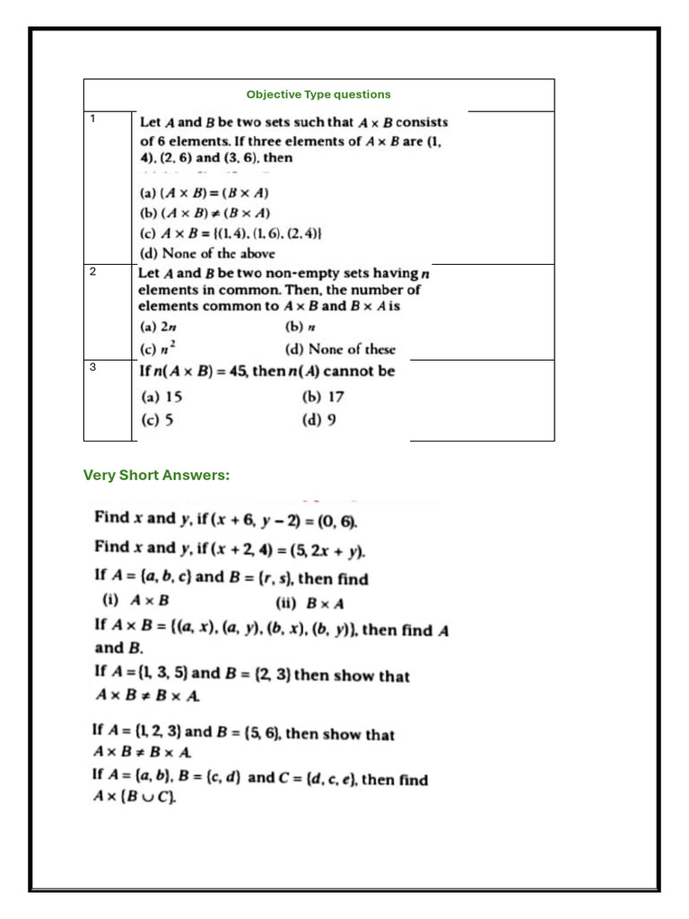 Maths Worksheet | PDF