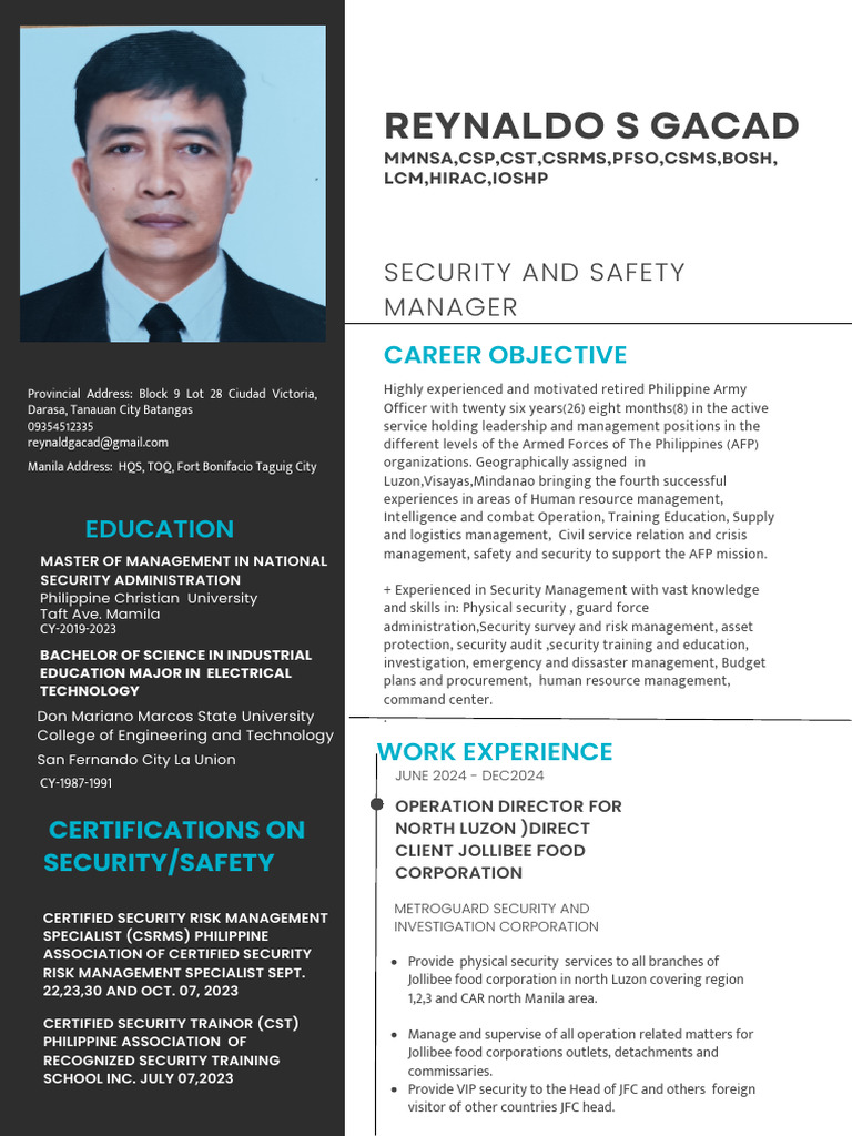 Col Gacad Security Manager 2.0 | PDF
