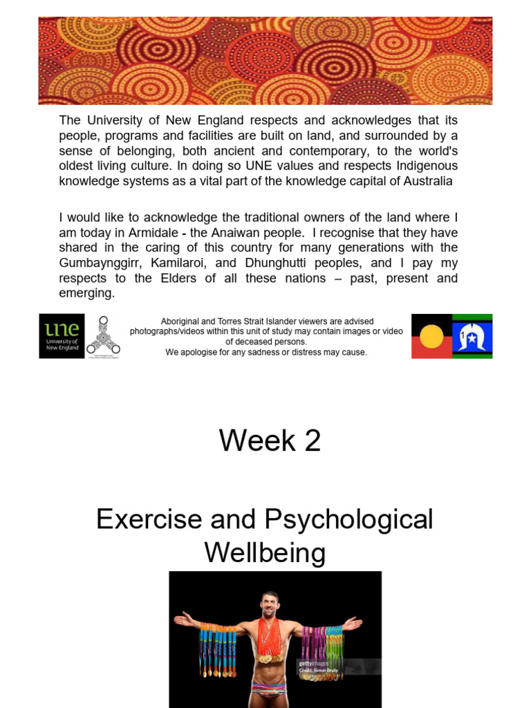 PSYC308 T1 2025 Week 2 L2.1 Exercise and Wellbeing and Adherance to Exercise | PDF | Mental ...