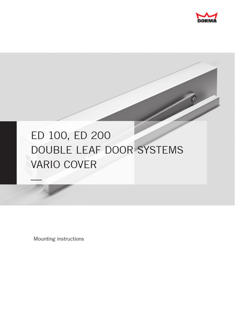 Ed100 250 Mounting Instructions Vario Cover GB | PDF | Printed Circuit ...