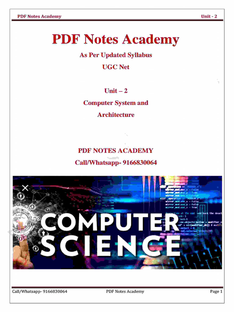 Unit - 2 Computer Science# - Compressed | PDF
