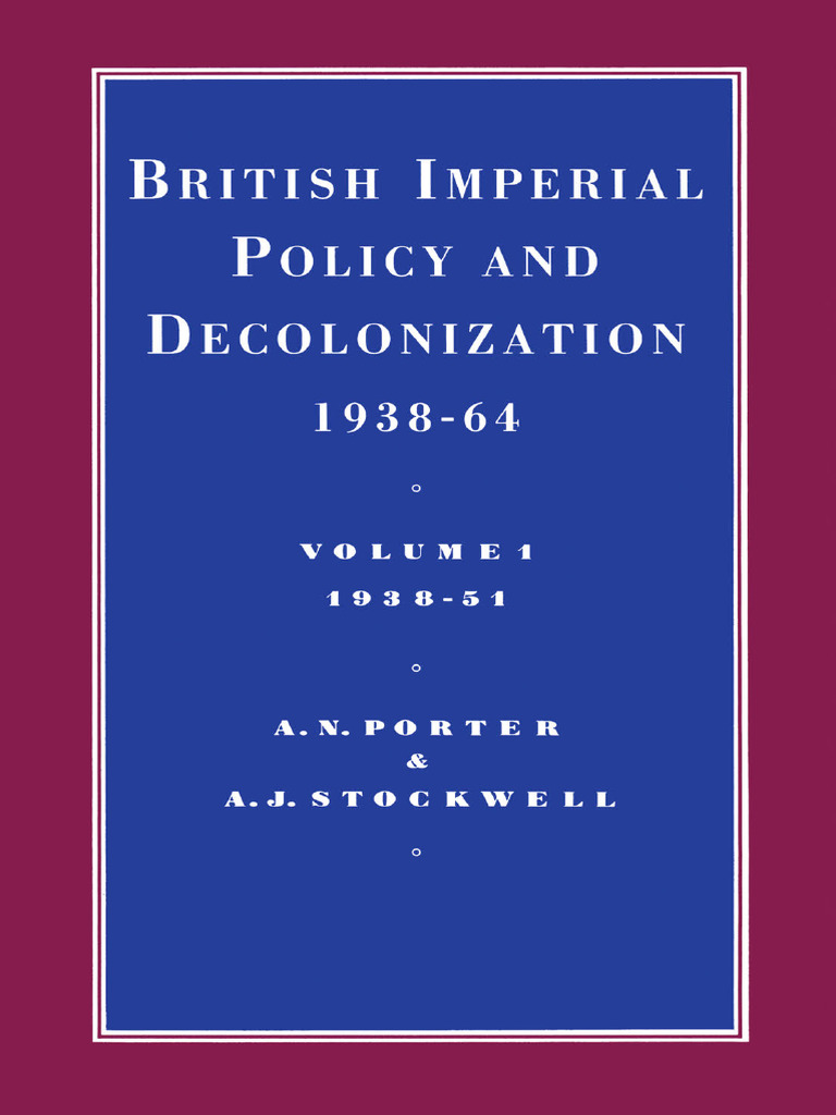(Cambridge Commonwealth Series) A. N. Porter, A. J. Stockwell (Auth ...