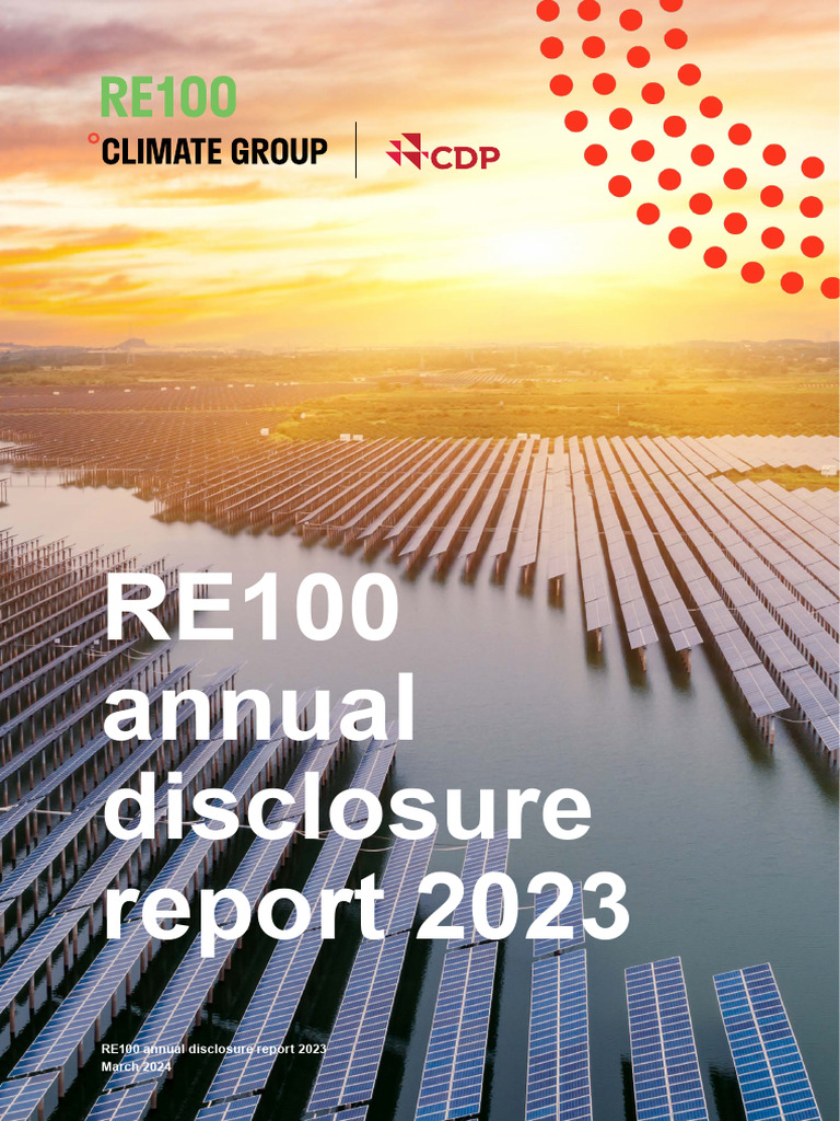 RE100 Annual Disclosure Report 2023 | PDF | Electric Energy Consumption ...