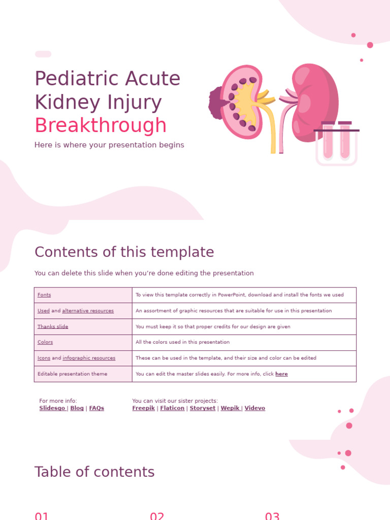 Pediatric Acute Kidney Injury Breakthrough by Slidesgo | PDF | Clinical ...