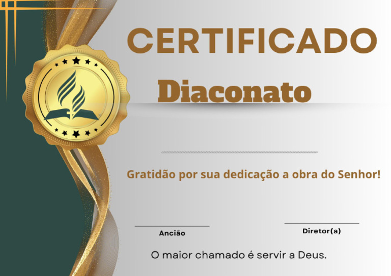 Certificado Dia Do Diácono | PDF