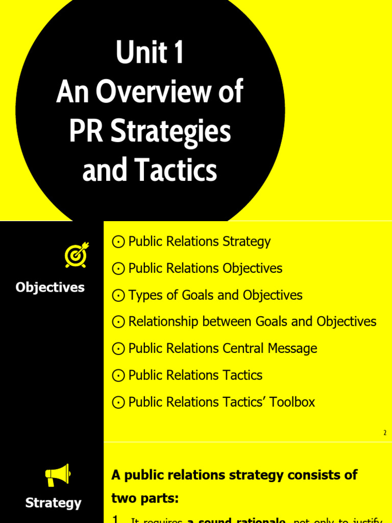Unit 1. Strategy and Tactics | PDF | Public Relations | Artificial ...