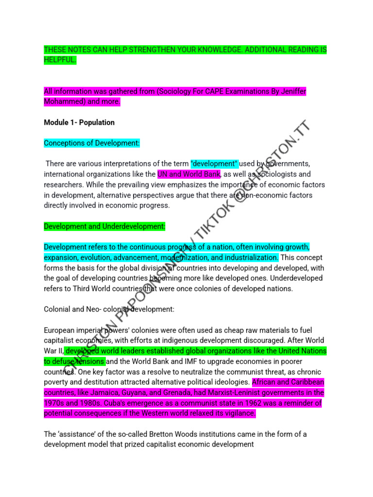 Sociology Unit 2 Revision Notes | PDF | Cost Of Living | Deviance ...