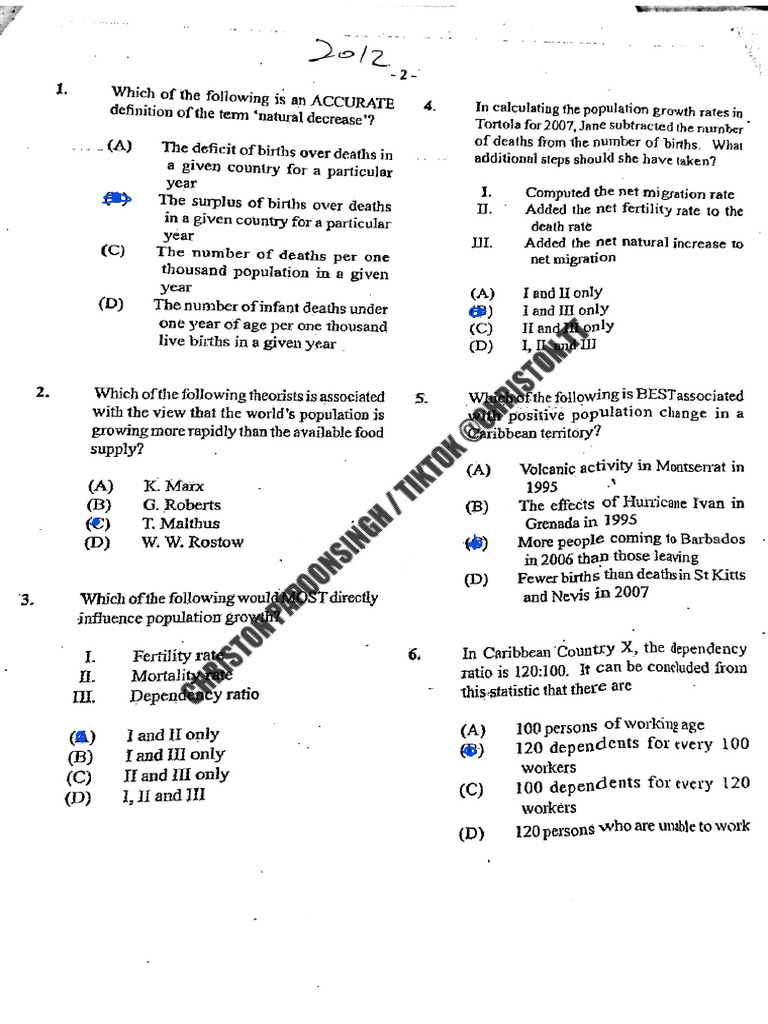Sociology Unit 2 Paper 1 2012-2023 Answers | PDF | Deviance (Sociology)