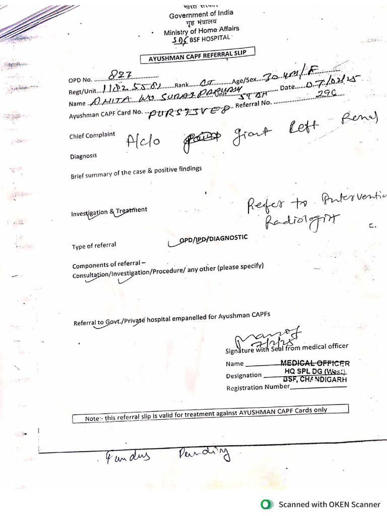 Referral Slip | PDF