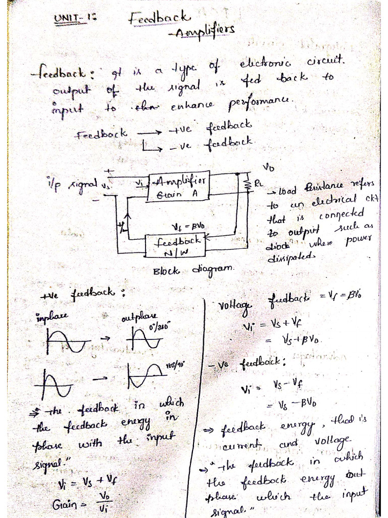 Feedback Amplifiers | PDF