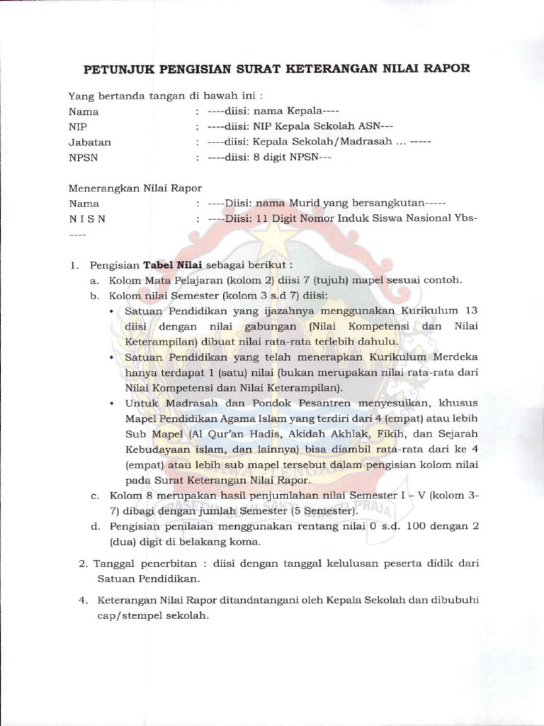 Sknr&petunjukpengisian SPMB | PDF