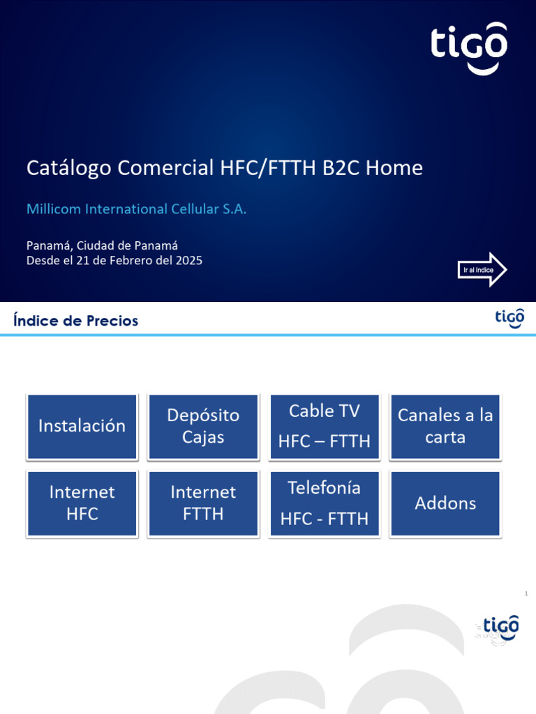 Catálogo HFC y FTTH B2C Desde 21 de Febrero 2025 | PDF | Telefonía ...