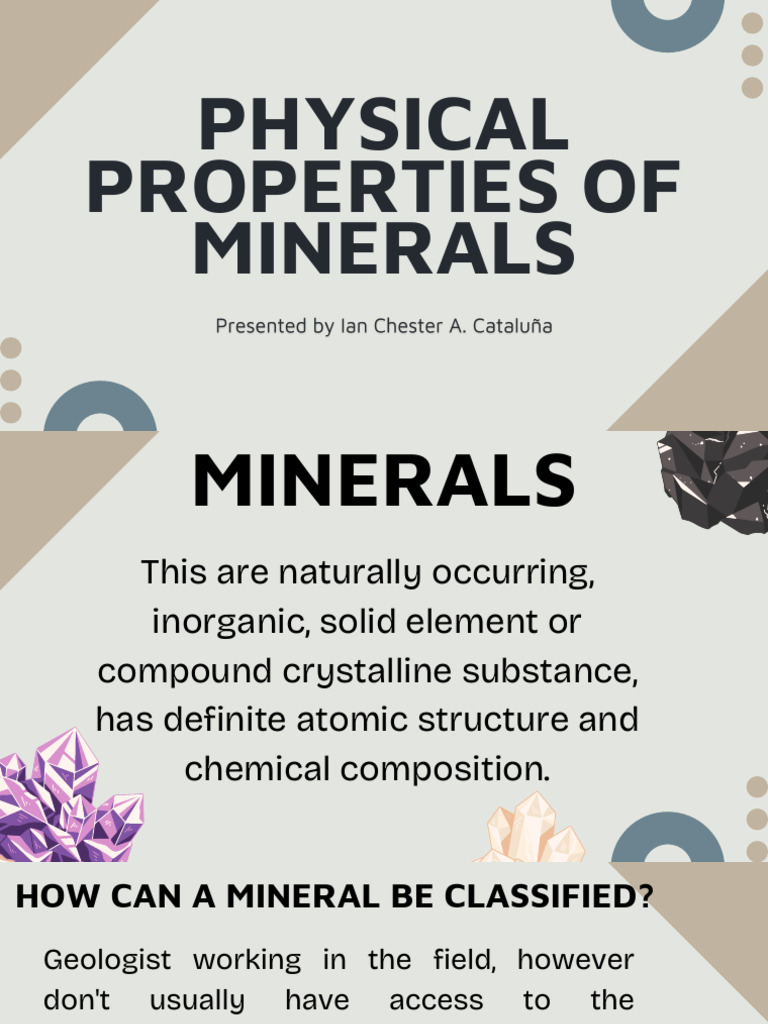 Physical Properties of Minerals | PDF | Minerals | Materials