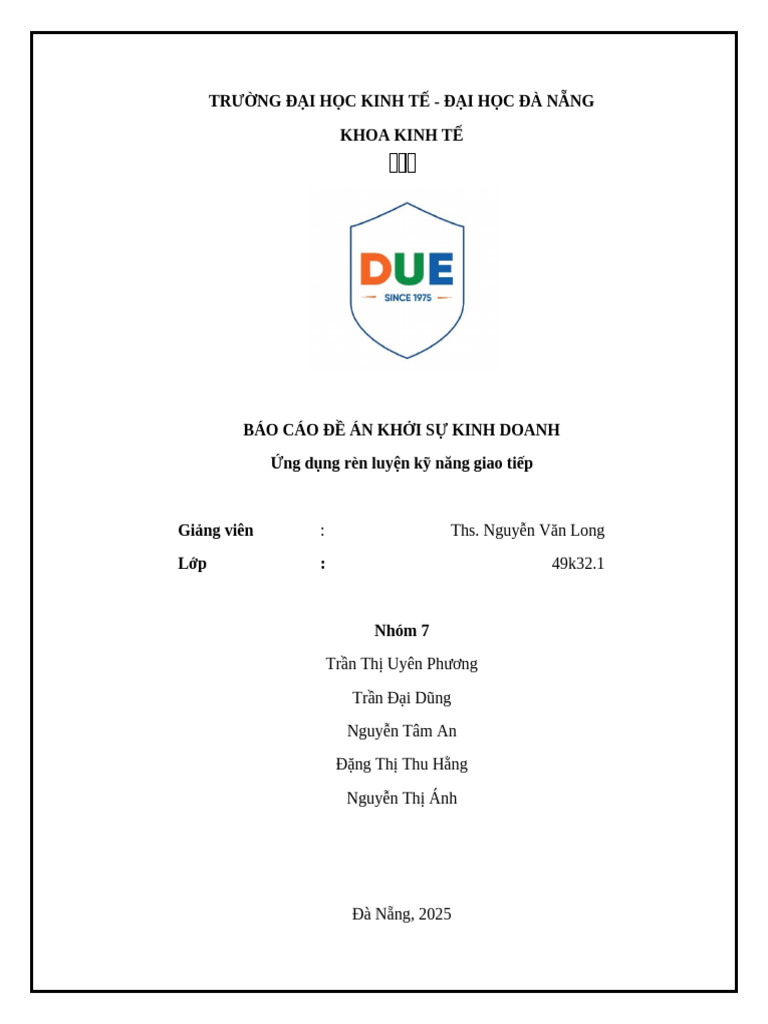 Nhóm 7 - Đề án KSKD 2 | PDF