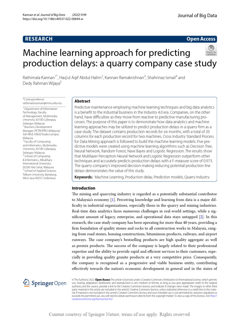 Machine Learning Approach For Predicting Productio | PDF | Machine Learning | Cross Validation ...