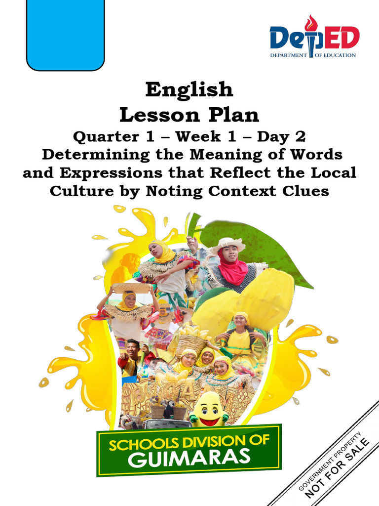 English 8 Lesson Plan: Context Clues | PDF