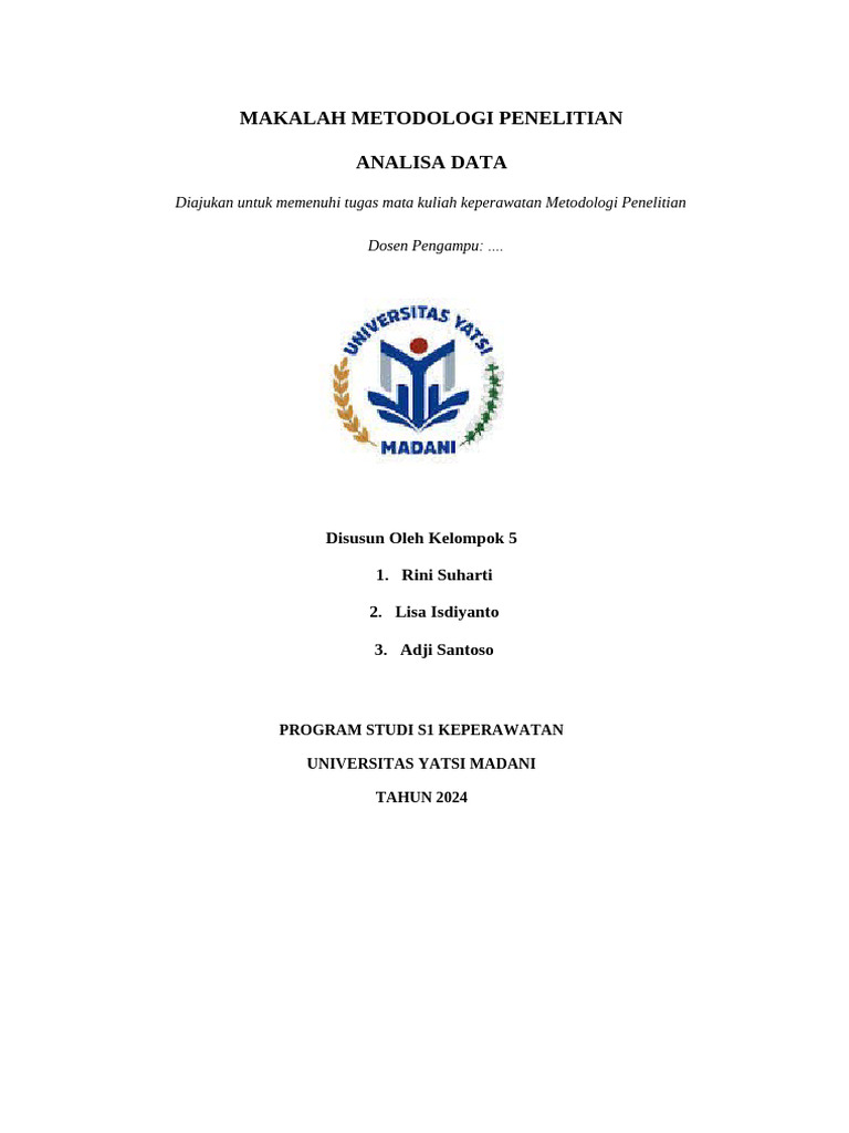 Makalah Analisa Data (Presentasi Ke 2) | PDF