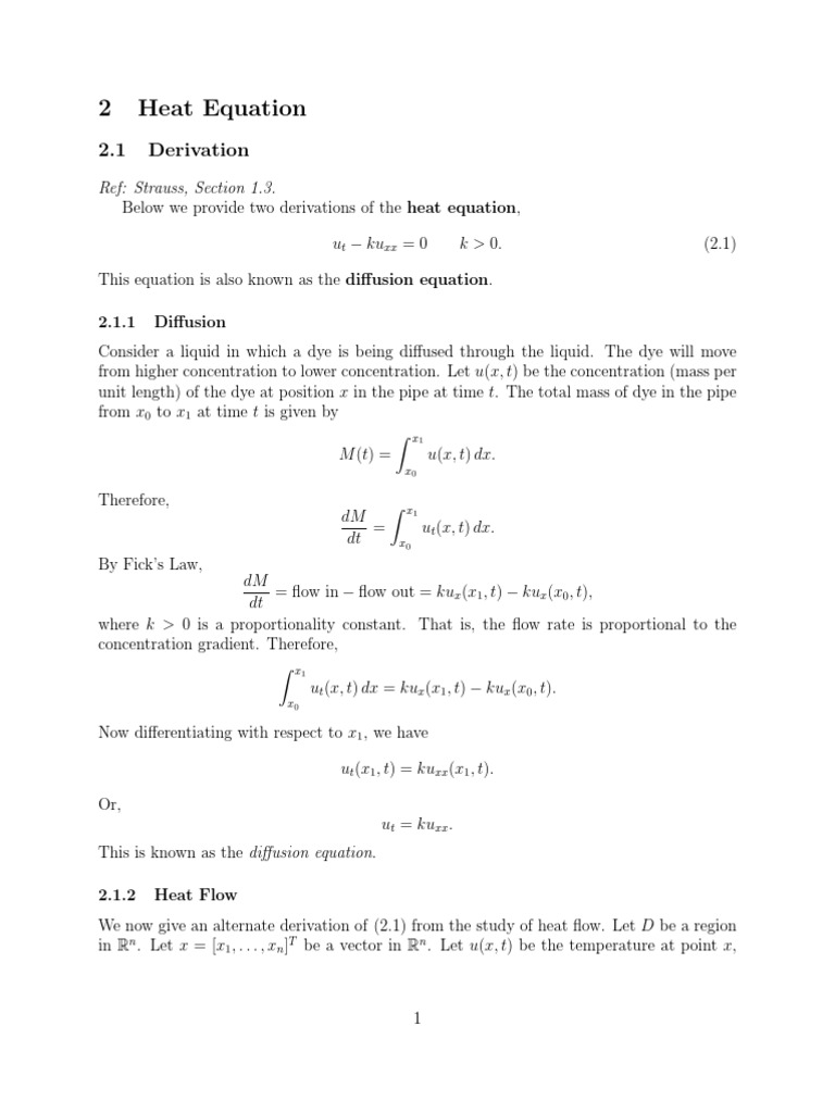 Heat Equation | PDF | Distribution (Mathematics) | Sine