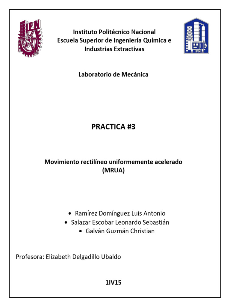 Portada de Pract 3 Mecanica | PDF