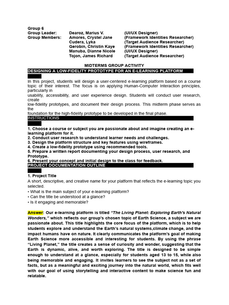 Midterms in Hci2 - Group 6 | PDF | Usability | Visual Impairment