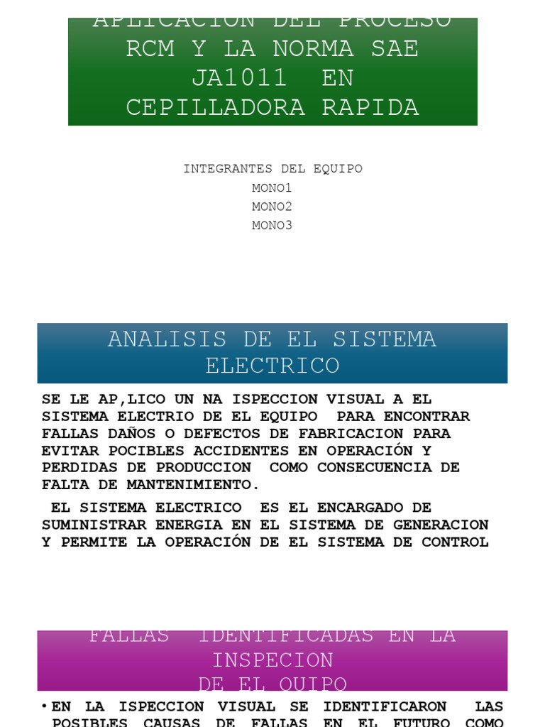 Aplicacion Del Proceso RCM y La Norma Sae | PDF