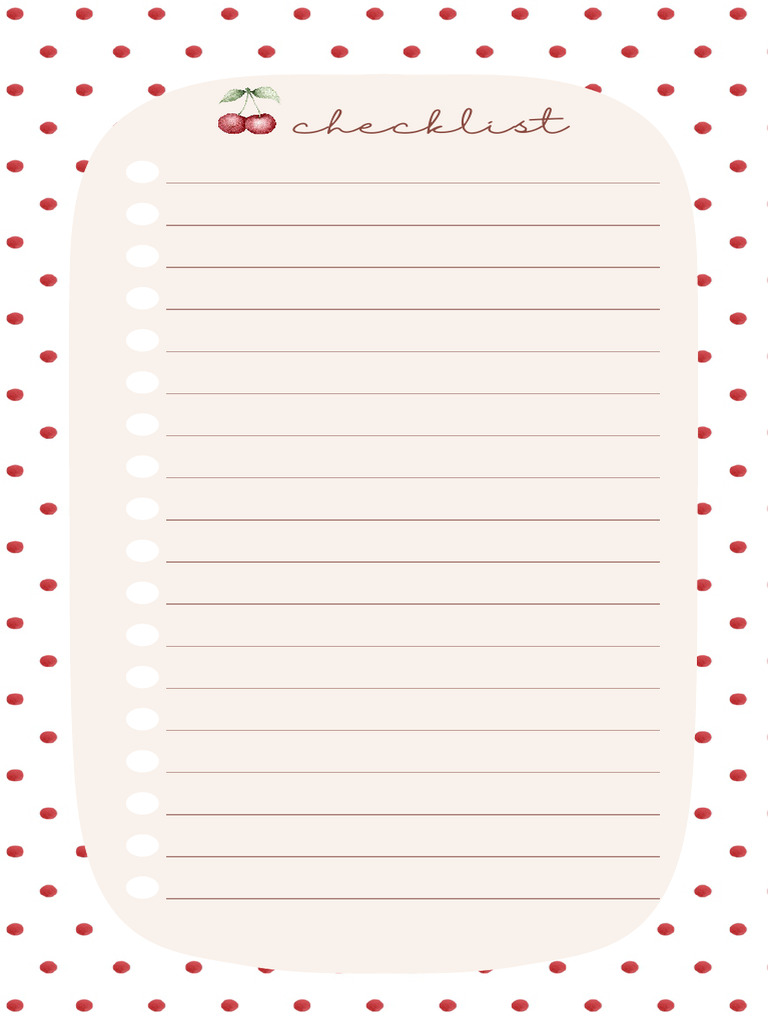 Checklist Receitas | PDF