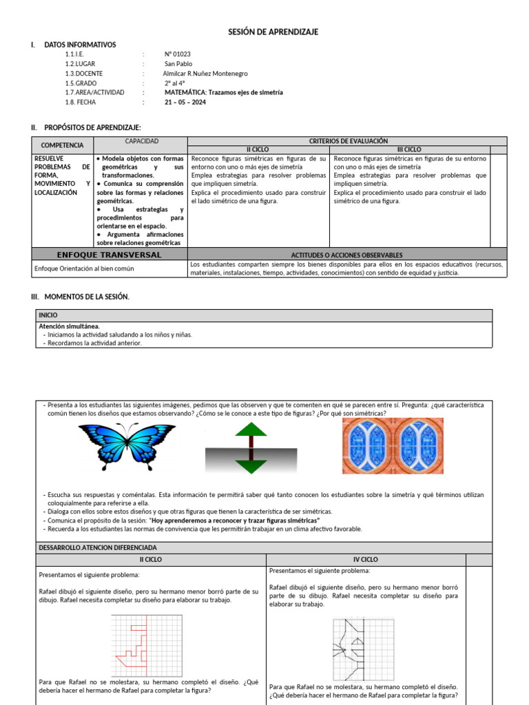 Simetría en Matemáticas para Grados 2-4 | PDF | Simetría | Cognición