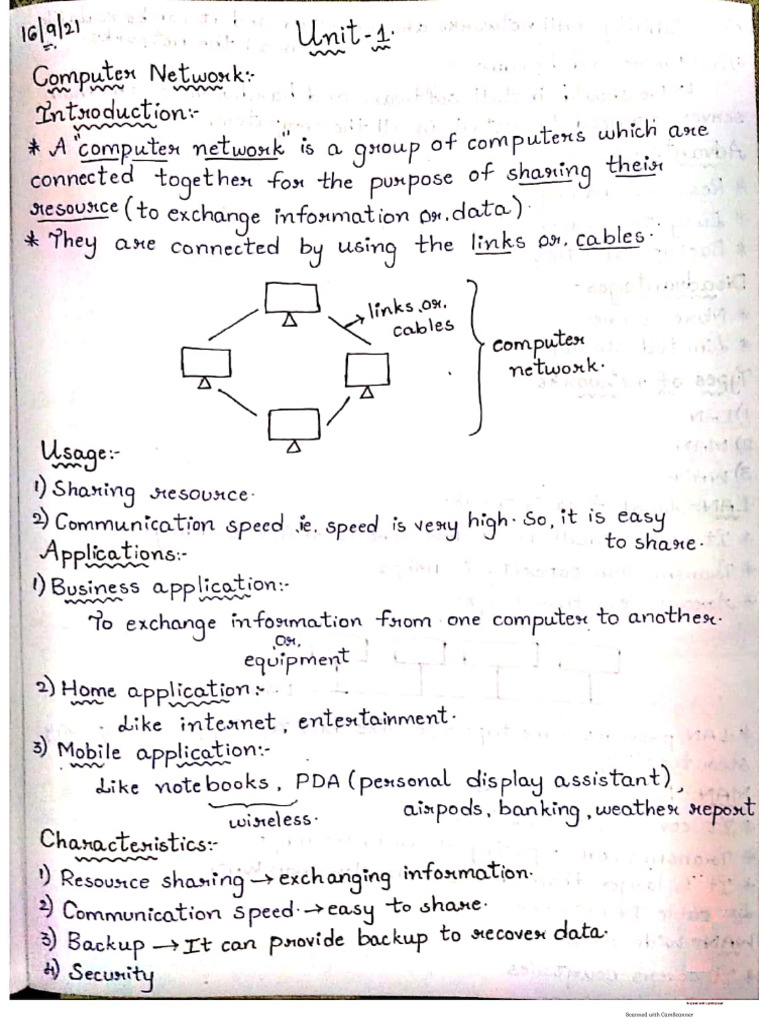 CN - Unit-1 (Notes) | PDF