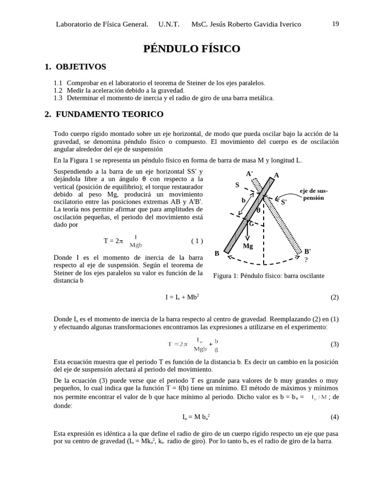 p2 Pendulo Fisico | PDF | Péndulo | Oscilación