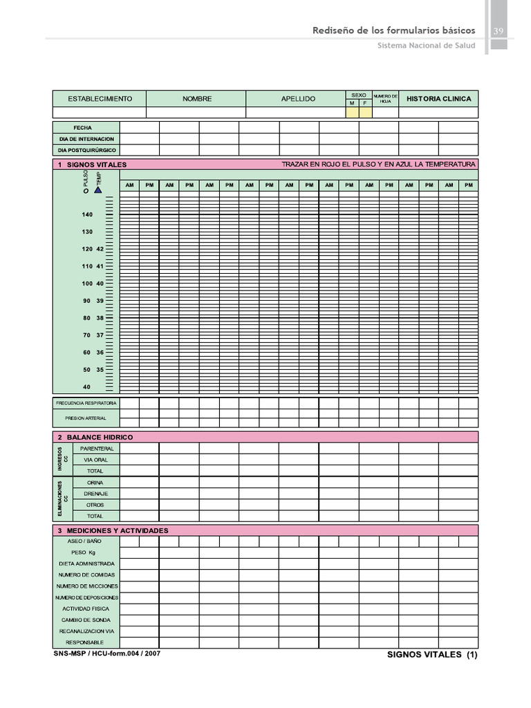 Signos Vitales Formulario 4 | PDF