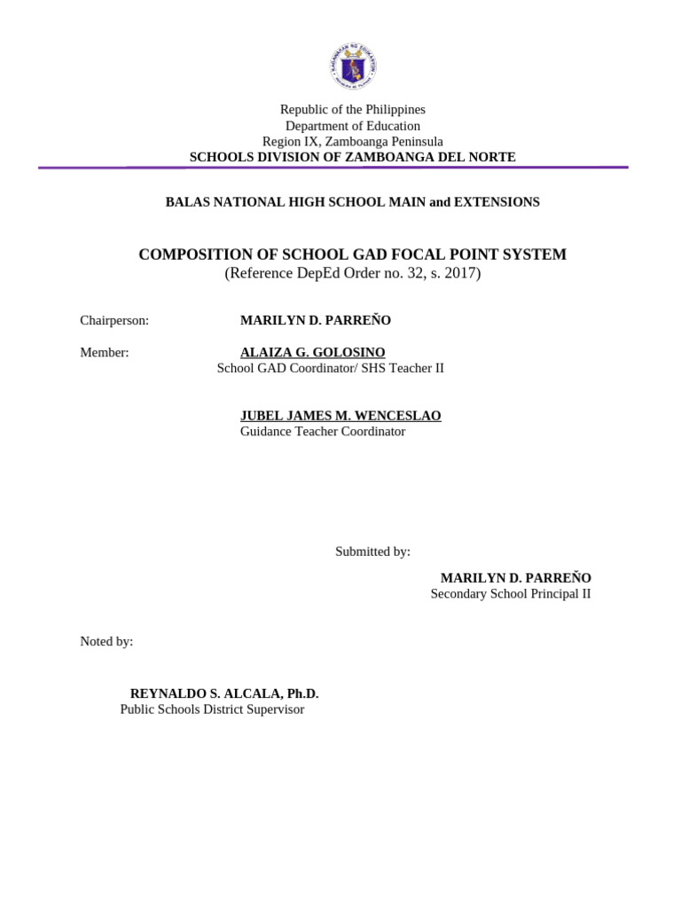 Gad Focal Point System | PDF