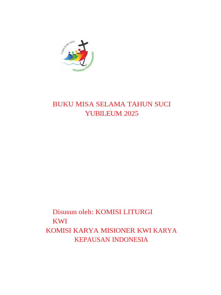 Teks Misa Pembukaan Tahun Yubileum Keuskupan Labuan Bajo | PDF