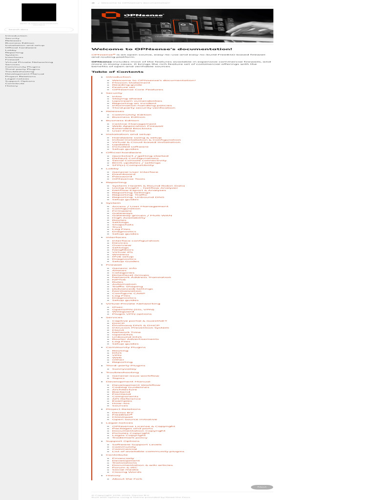Welcome To OPNsense's Documentation! - OPNsense Documentation | PDF | Internet Protocols ...