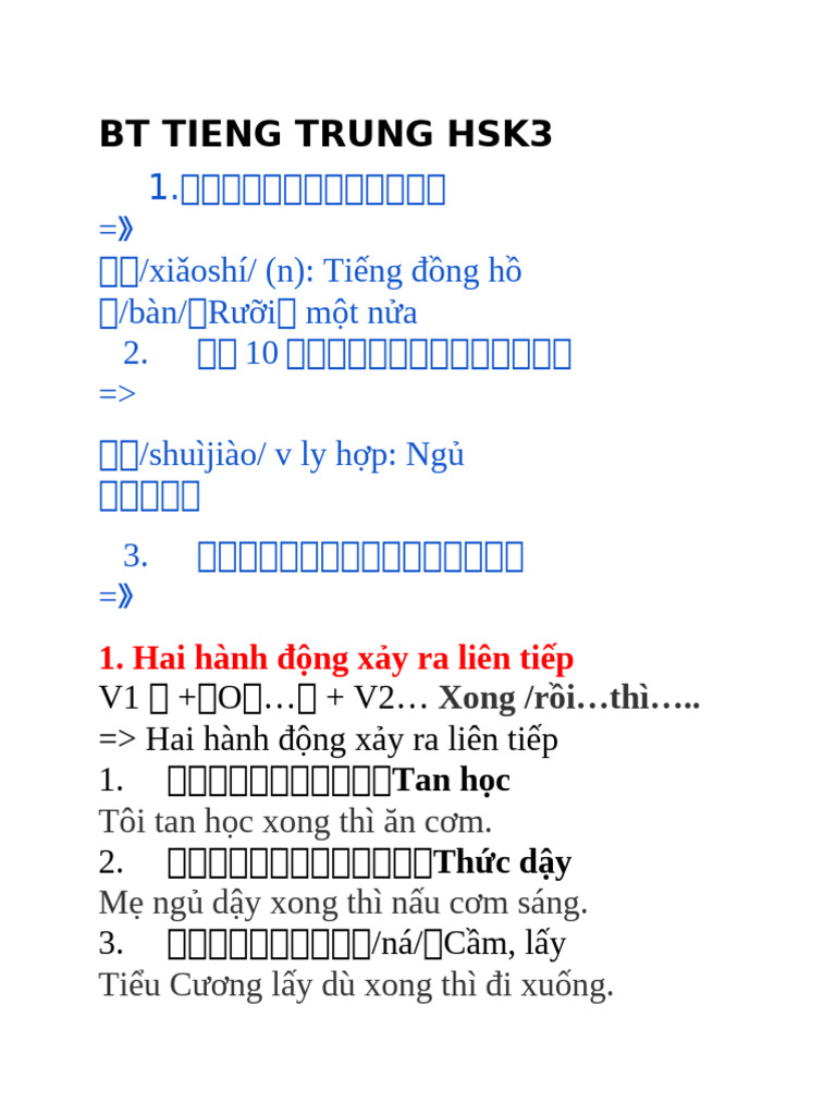 BT Tieng Trung | PDF