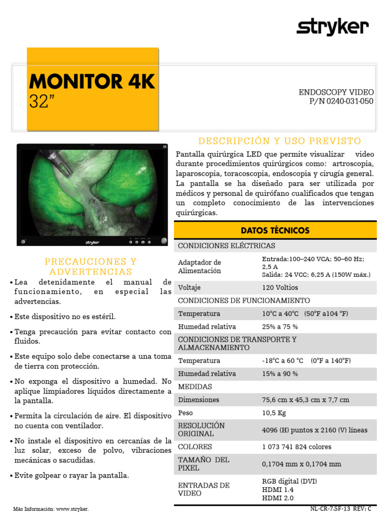 Ficha Técnica Monitor 4K | PDF | Residuos