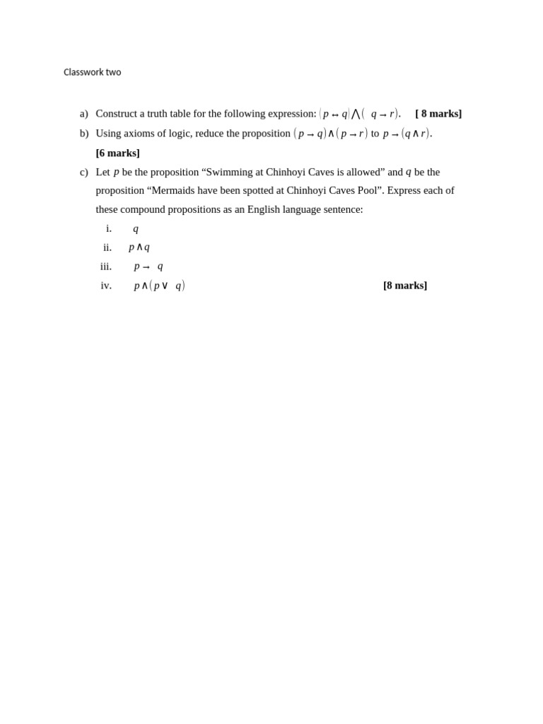 Classwork 2 | PDF