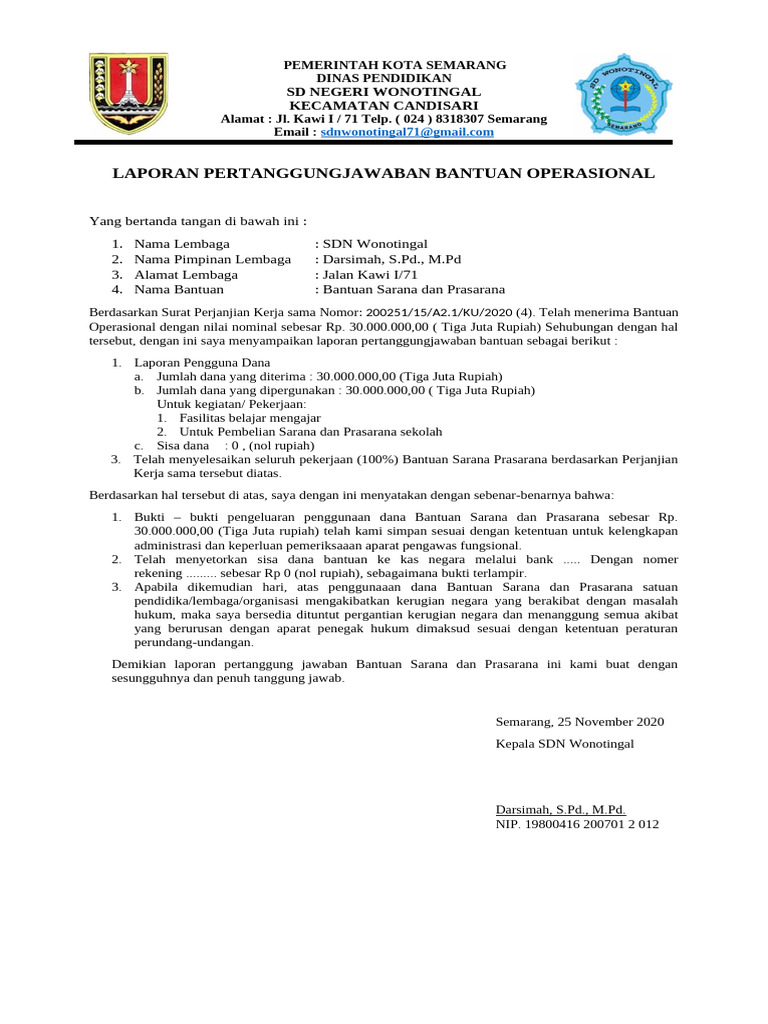 SURAT LPJ Bast | PDF