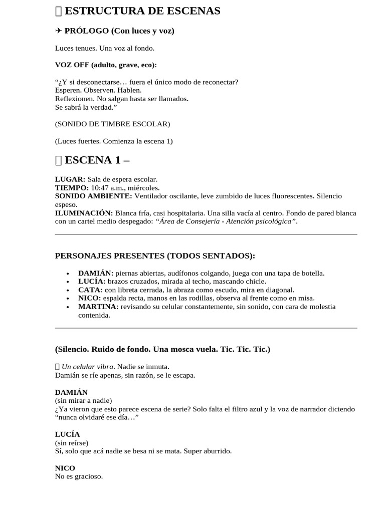 ? Estructura de Escenas | PDF
